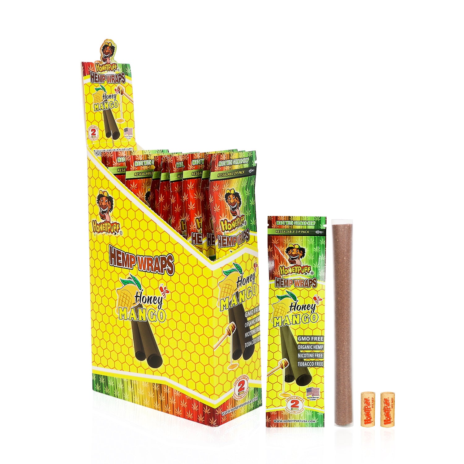 HONEYPUFF Mango Flavored Pre Rolled Cones, King Size Pre Rolled Rollin