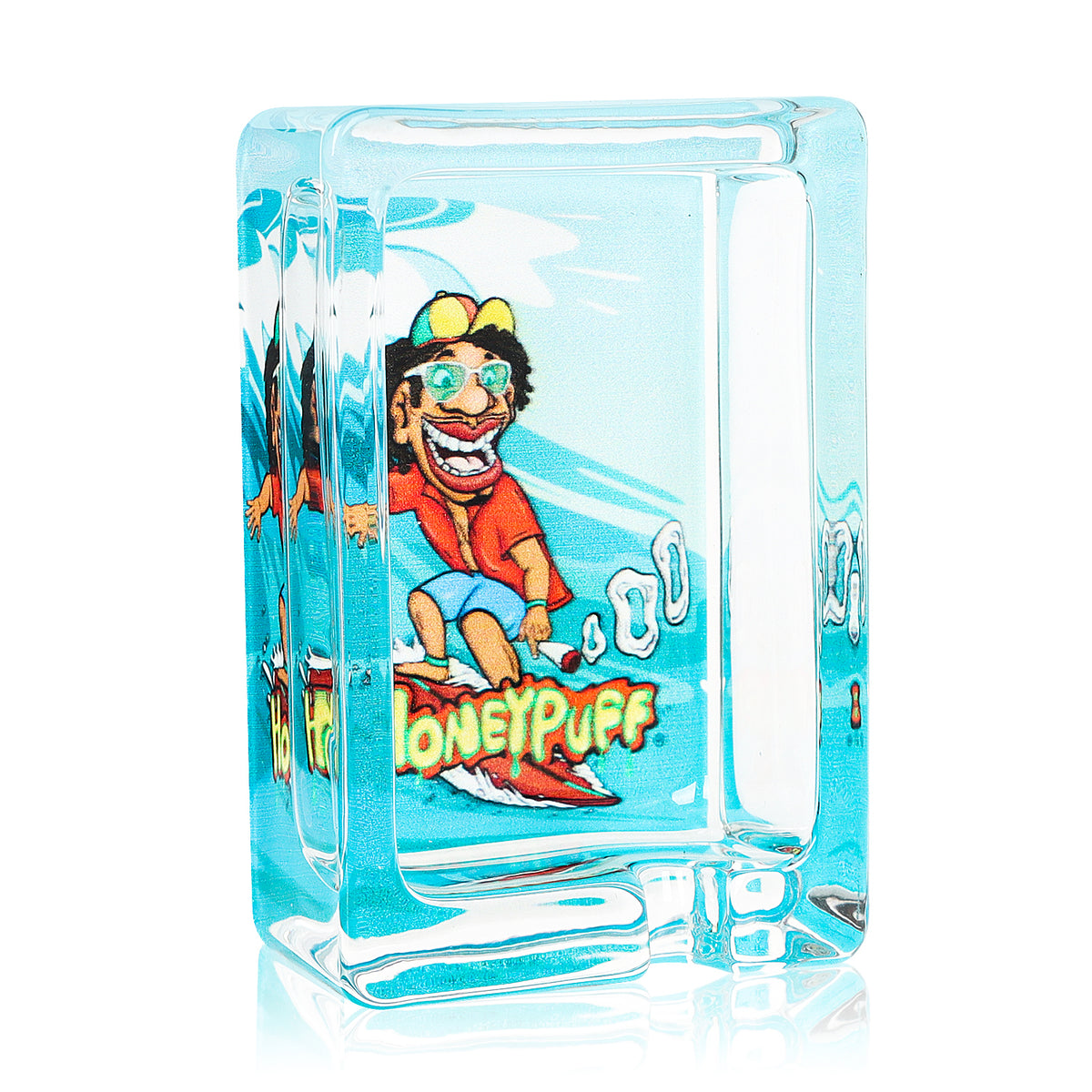HONEYPUFF brand Mexican style square glass color design 86 * 57mm high