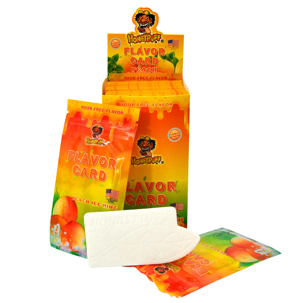 HONEYPUFF Peach Ice Mint Flavour Cards, King Size Cigarette Insert Inf